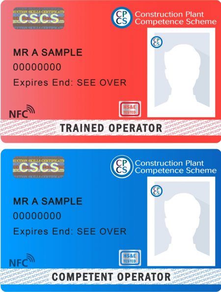 CPCS Trained / Competent Operator Cards | MJF Plant Training