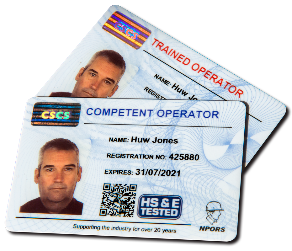 NPORS Trained / Competent Operator Cards | MJF Plant Training